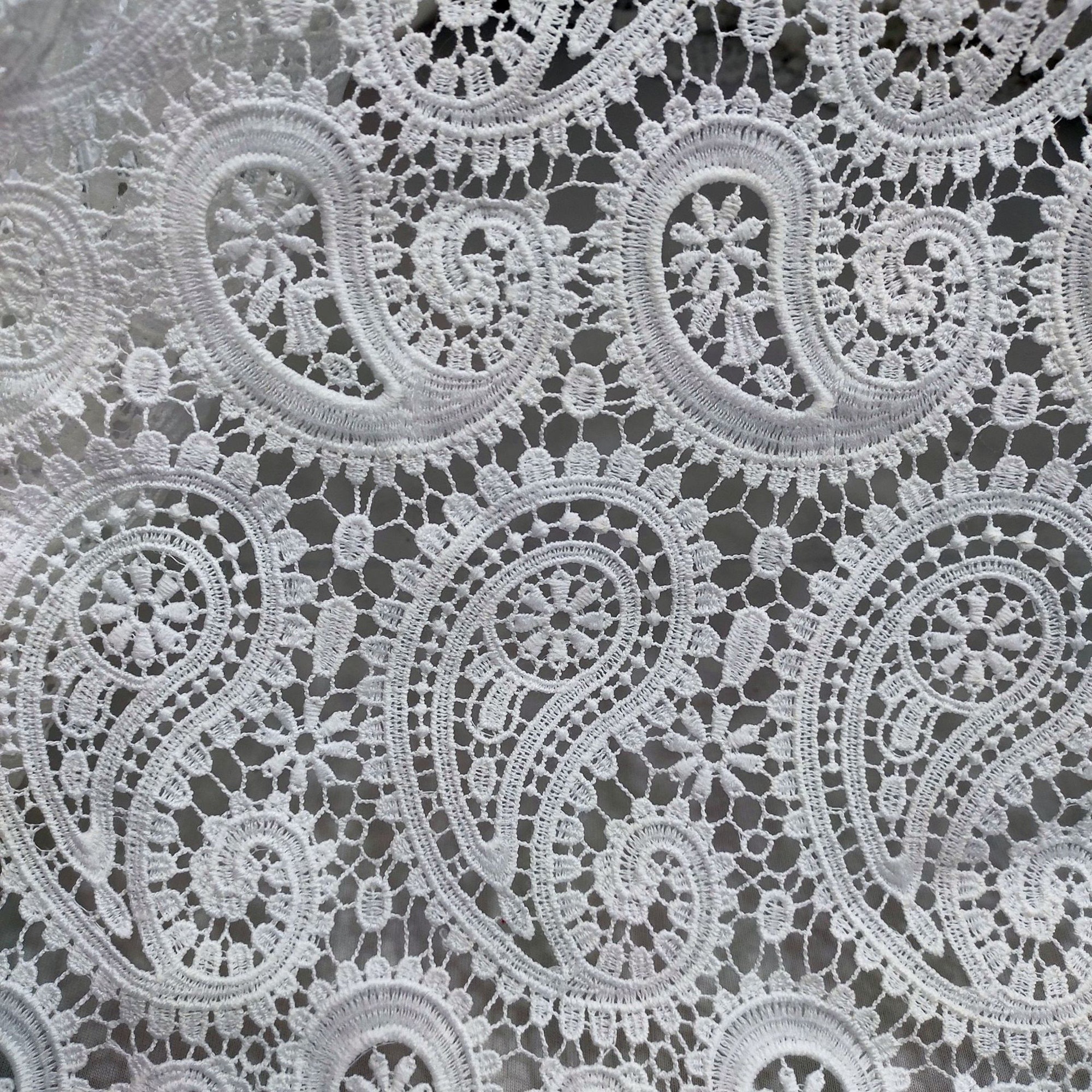 Stunning Heavy Guipure Lace Fabric Hollowed Paisley Lace - Etsy UK