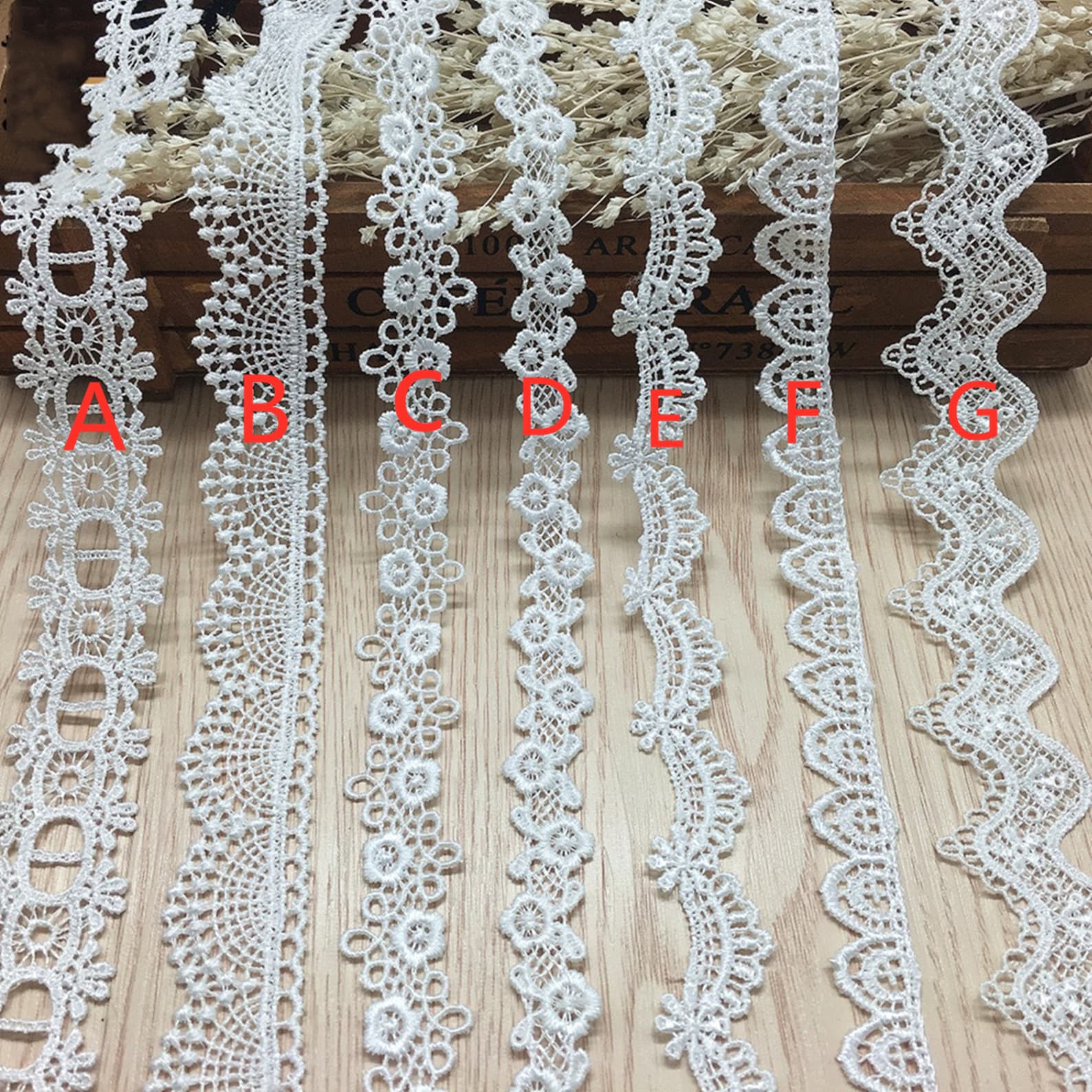 14 Yards Venice Lace Trim, Narrow Lace, Crochet Lace Trim, Scalloped ...