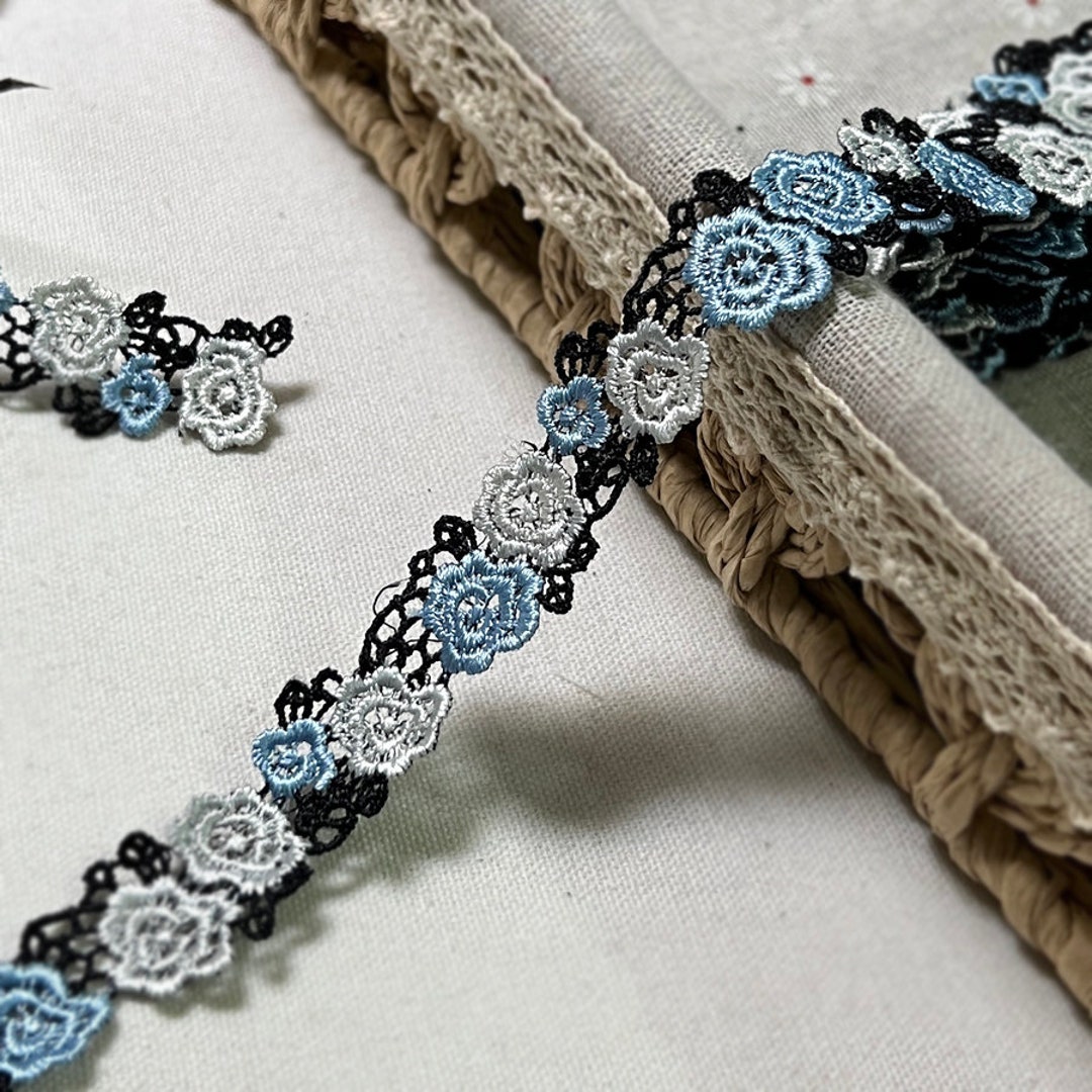 Retro Style Floral Lace Trim, Rose Flower Embroidery Trim for Doll ...