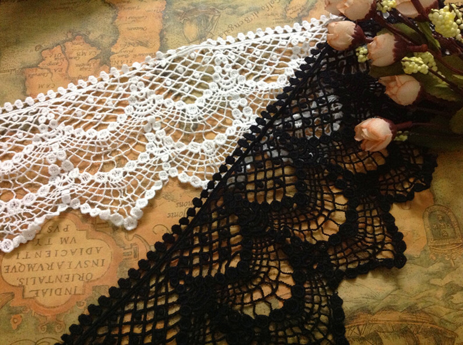 Cotton Lace Trim Scalloped Lace Trim Hollowed Out Cotton - Etsy