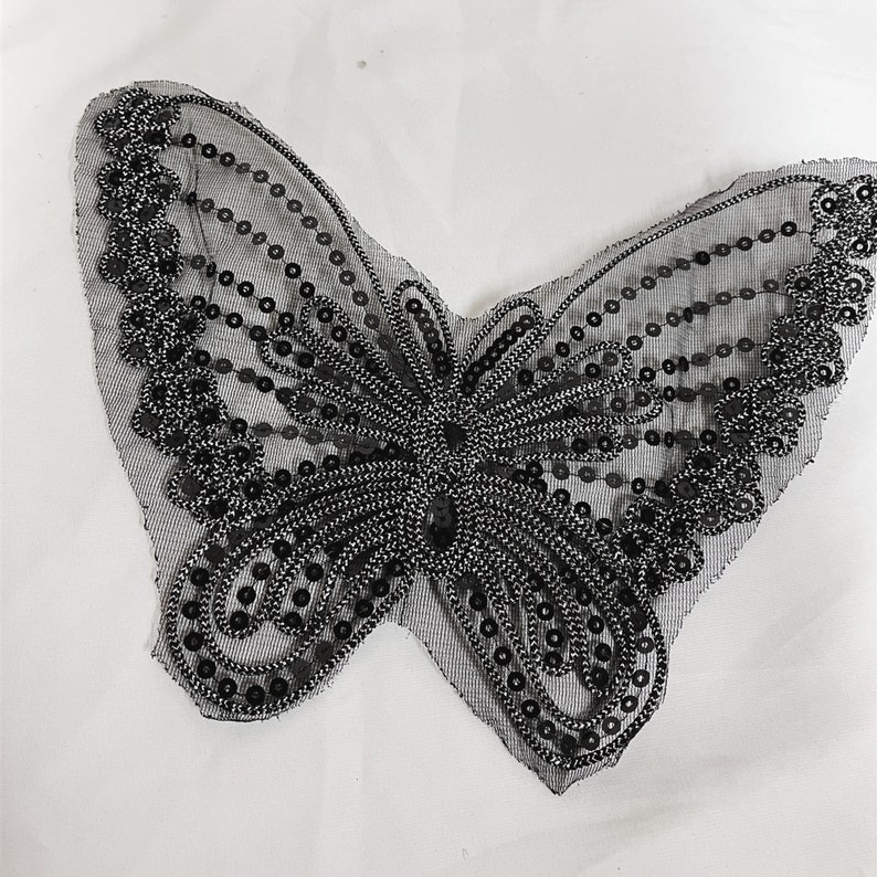 Large Butterfly Applique Butterfly Motif Corded Embroidery - Etsy