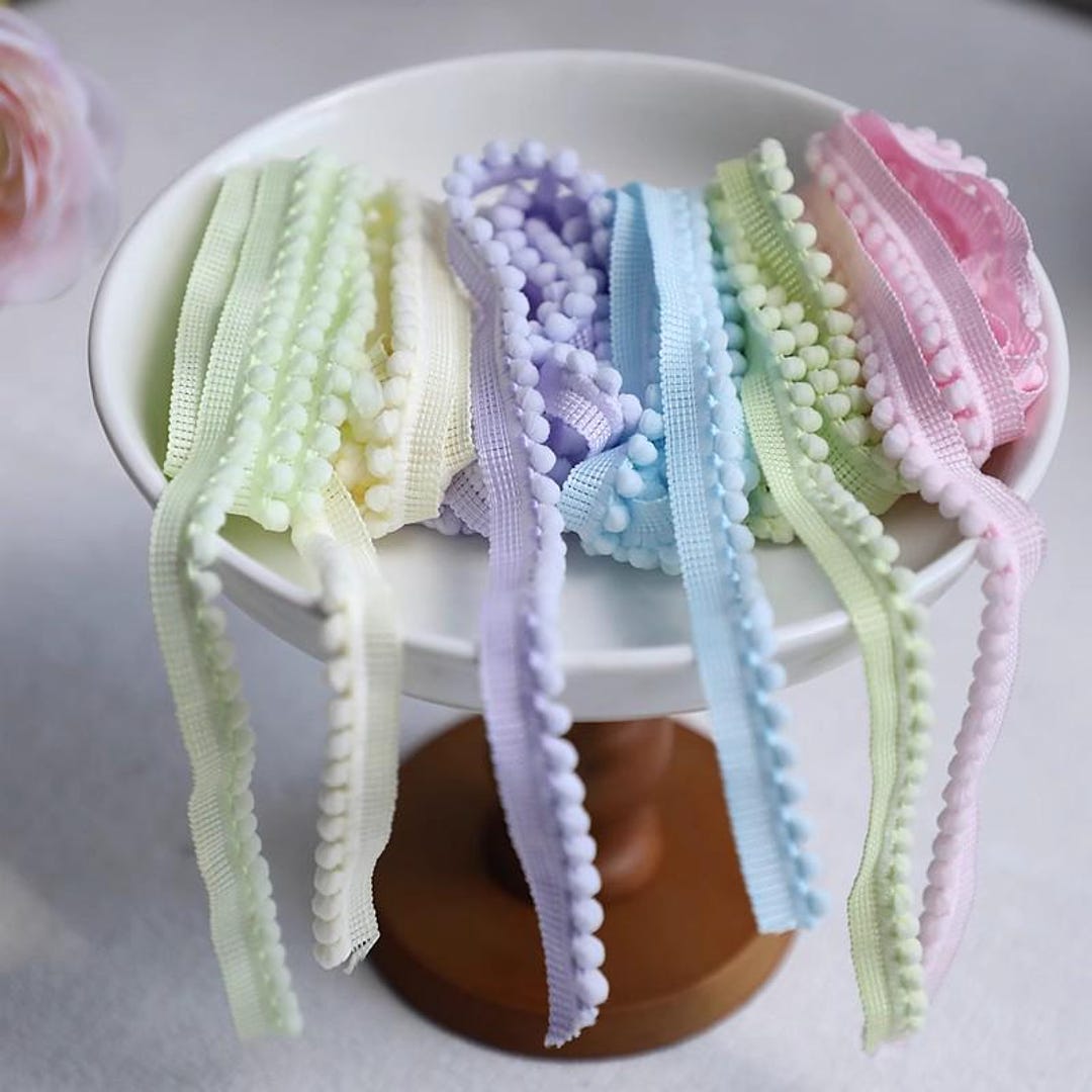 Cute Little Furry Ball Trim, Colorful Ribbon Trim, Fringe Tassel ...