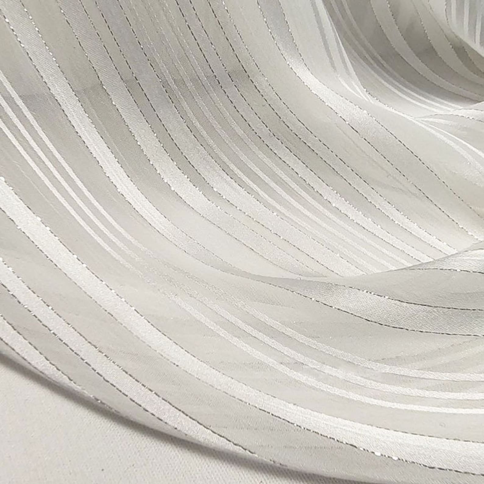 1 Yard Ombre Chiffon Fabric Gradient Rainbow Fabric With Shinny Thread ...