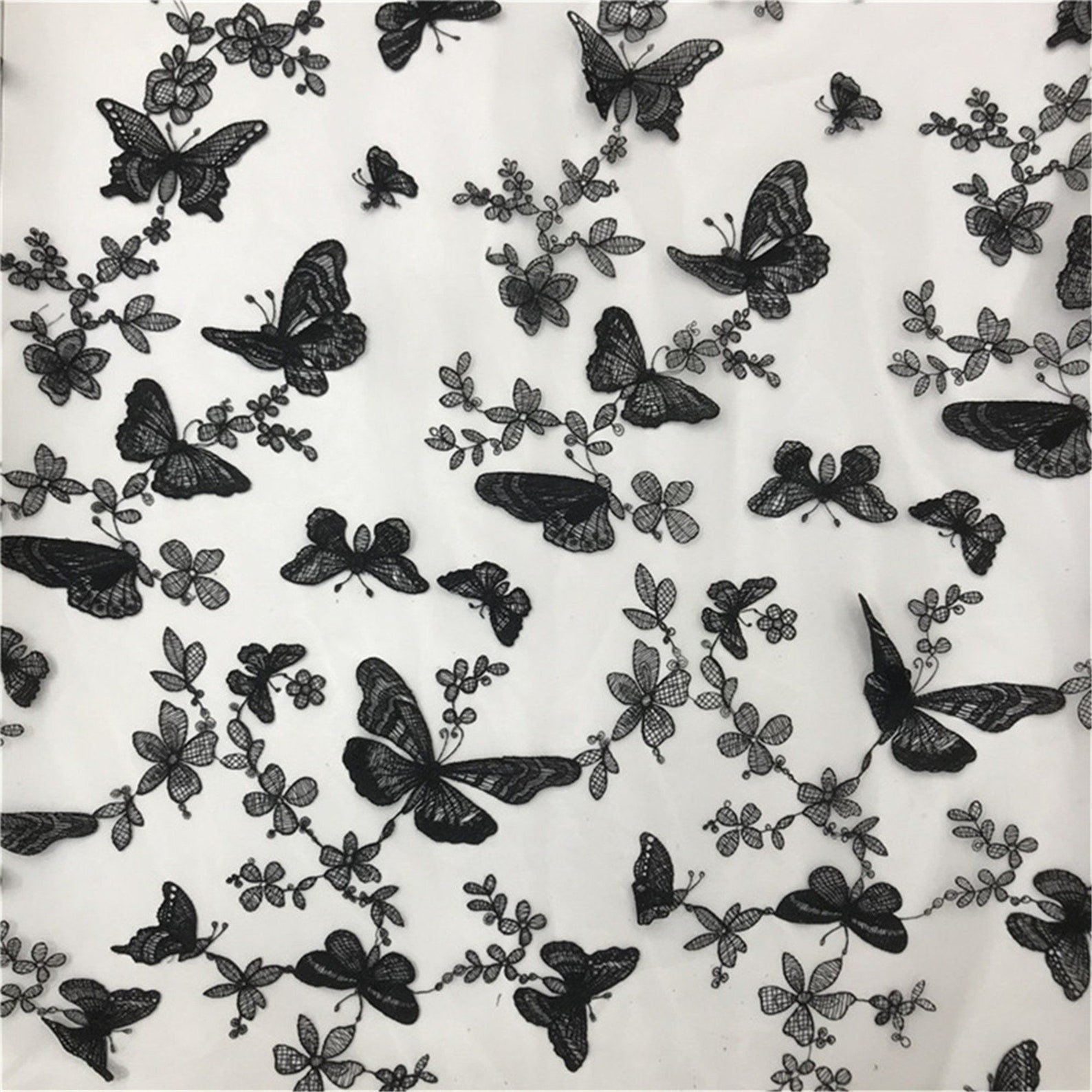 Delicate 3d Butterfly Lace Fabric 3D Butterfly Embroidery - Etsy