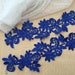 One Pair Royal Blue Lace Applique for Bridal Lace Jewelry - Etsy