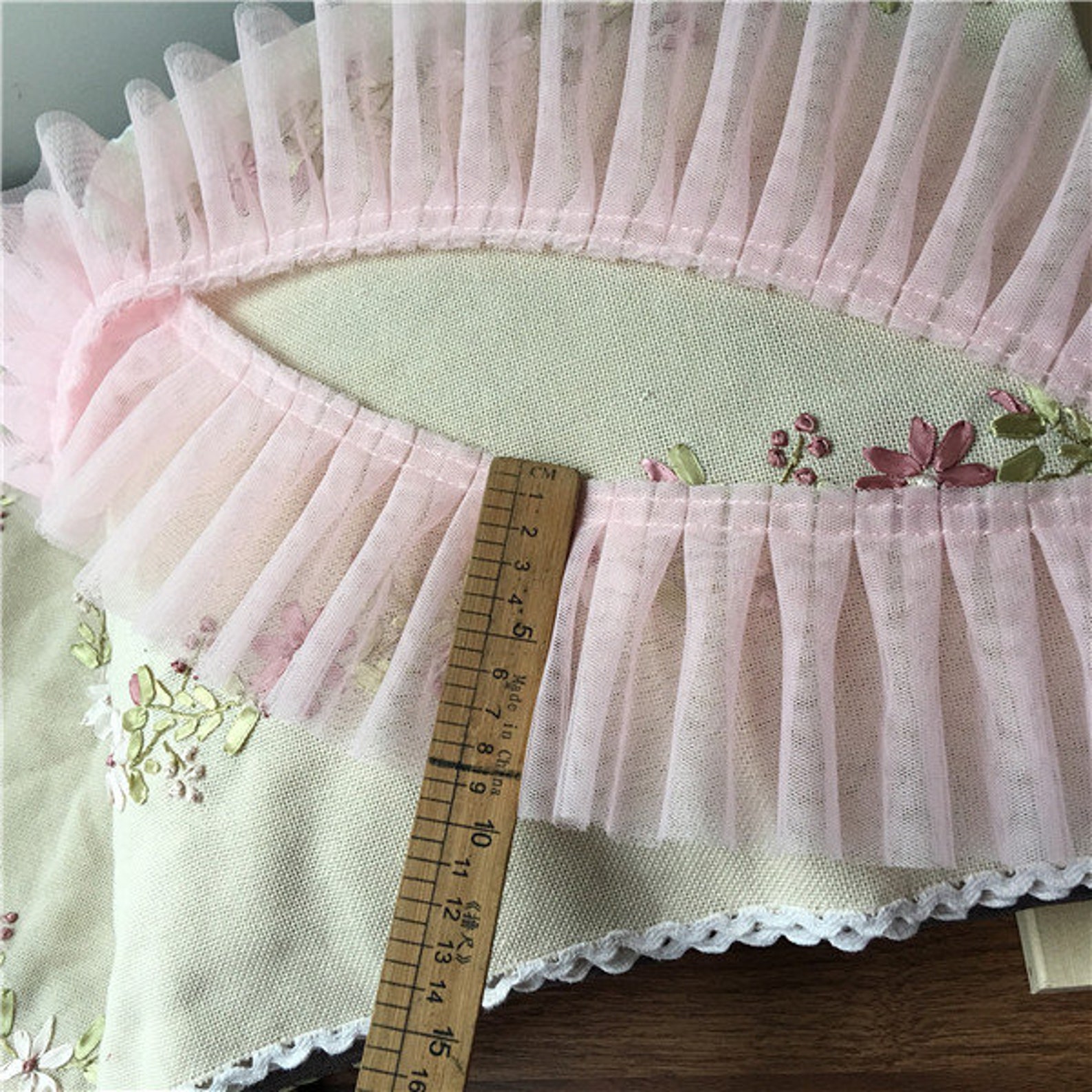 High Quality Ruffle Lace Trim Graceful Ruffle Mesh Trim for | Etsy