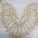Rose Gold Wing Applique, Angel Wing Embroidery Organza Applique, Pair ...