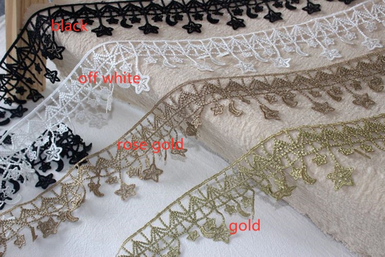 Star Moon Lace Trim,venice Lace Trim, Star Tassel Fringe Lace Trim for ...