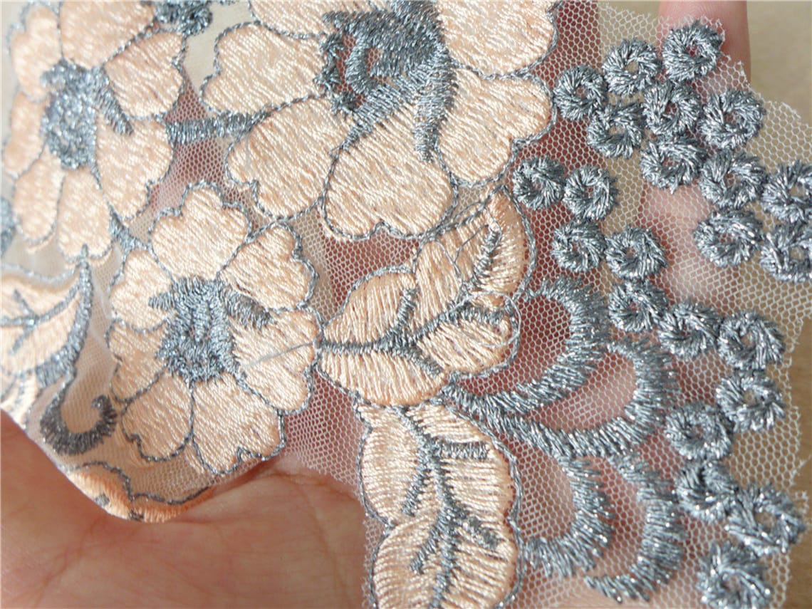 Exquisite Lace Applique Tulle Lace Applique Trim Floral | Etsy