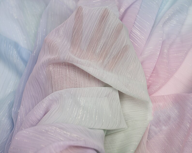 Ombre Chiffon Lace Fabric Gradient Fabric With Shinny Thread - Etsy