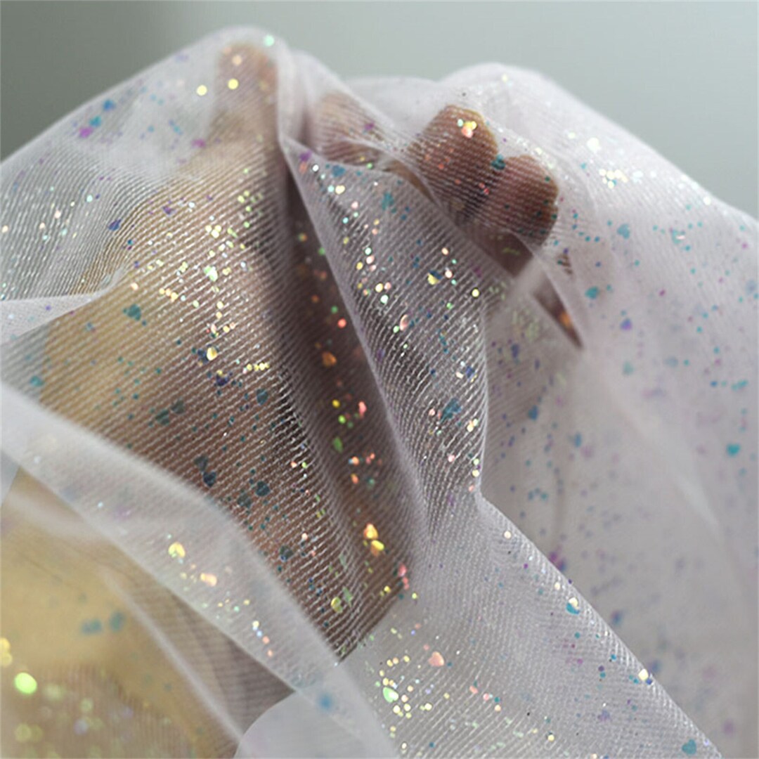Fancy Pink Glitter Tulle Lace Fabric, Sparkling Sequins Tulle Mesh ...