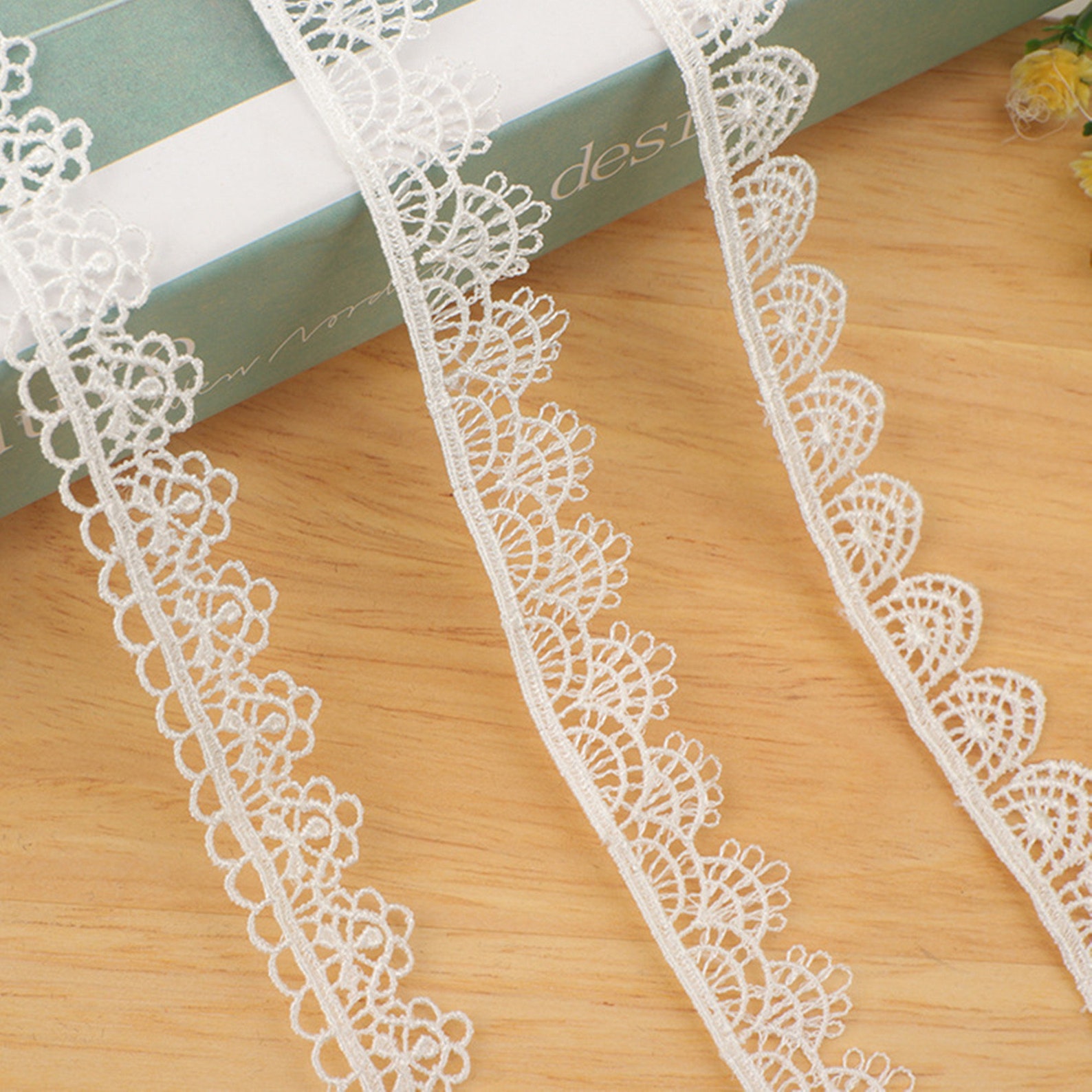 Narrow Lace Trim, off White Lace Trim, Venice Lace Trim, Guipure Venise ...