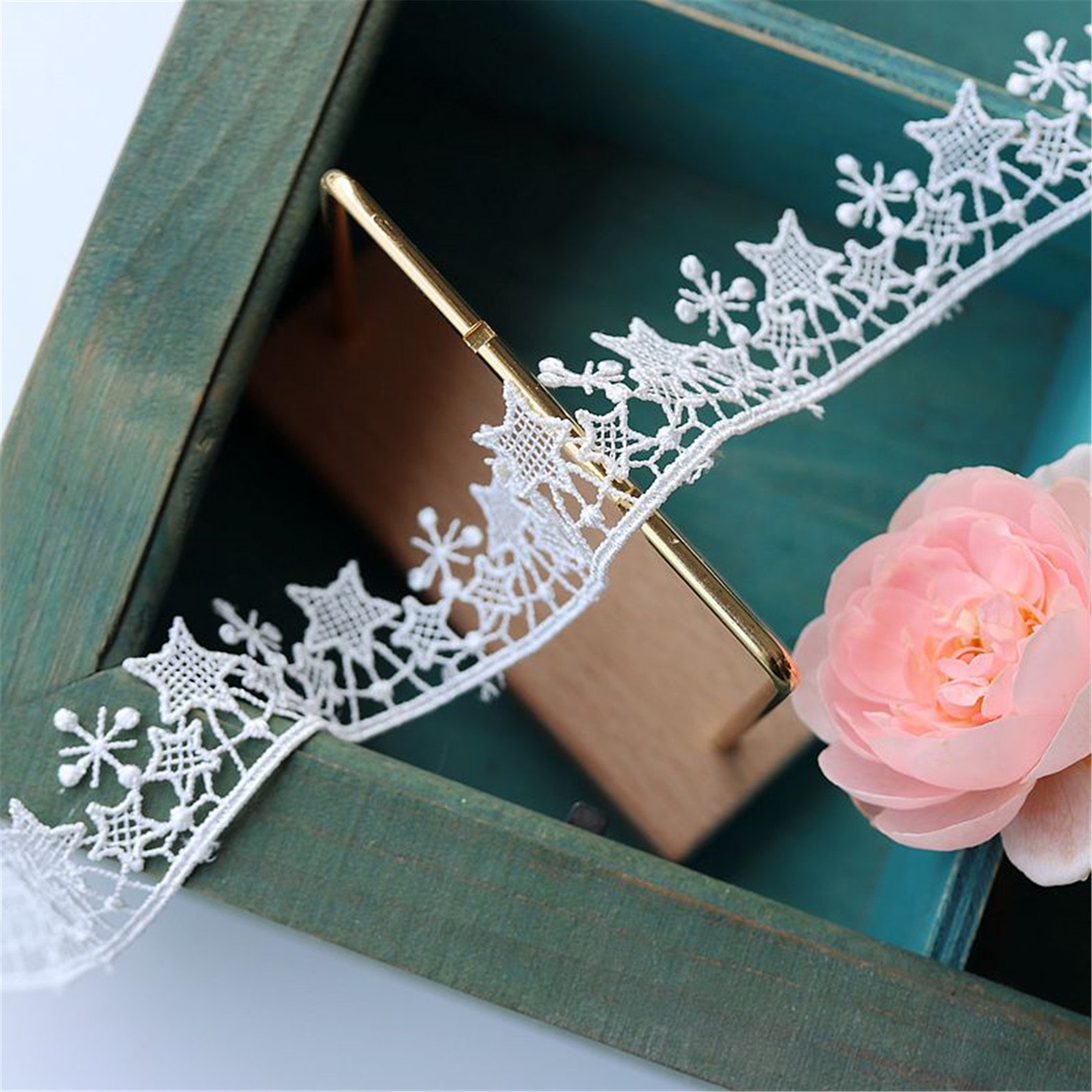 Beautiful Star Lace Trim Venice Star Lace Ribbon Trim for DIY Bridal ...
