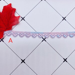 Heart Lace Trim, Colorful Lace Trim, Venice Heart Lace Trimming for ...