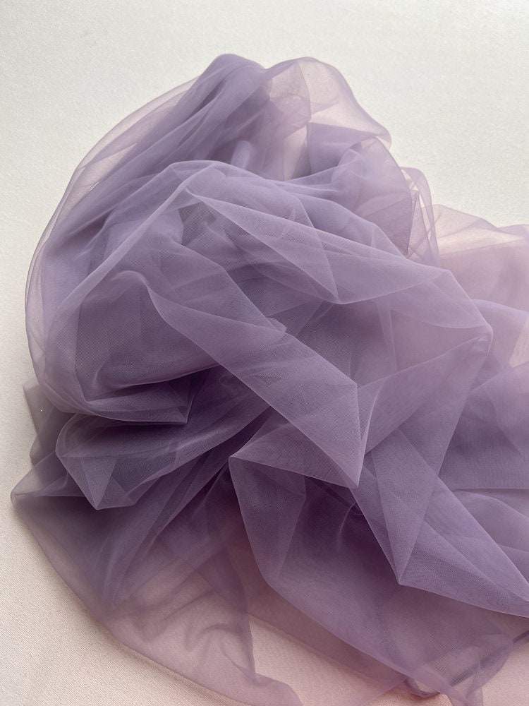 Fairy Tulle, Smooth Soft Purple Tulle Fabric for Wedding Dress, Party ...