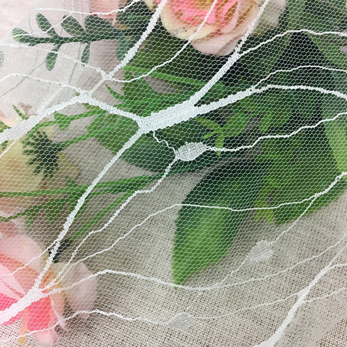 Off White Lace Fabric Thin Branch Mesh Lace Fabric Tulle - Etsy