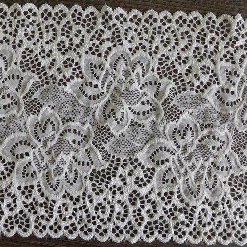 Off White Stretch Lace Trim 7.1 Wide Elastic Lace - Etsy
