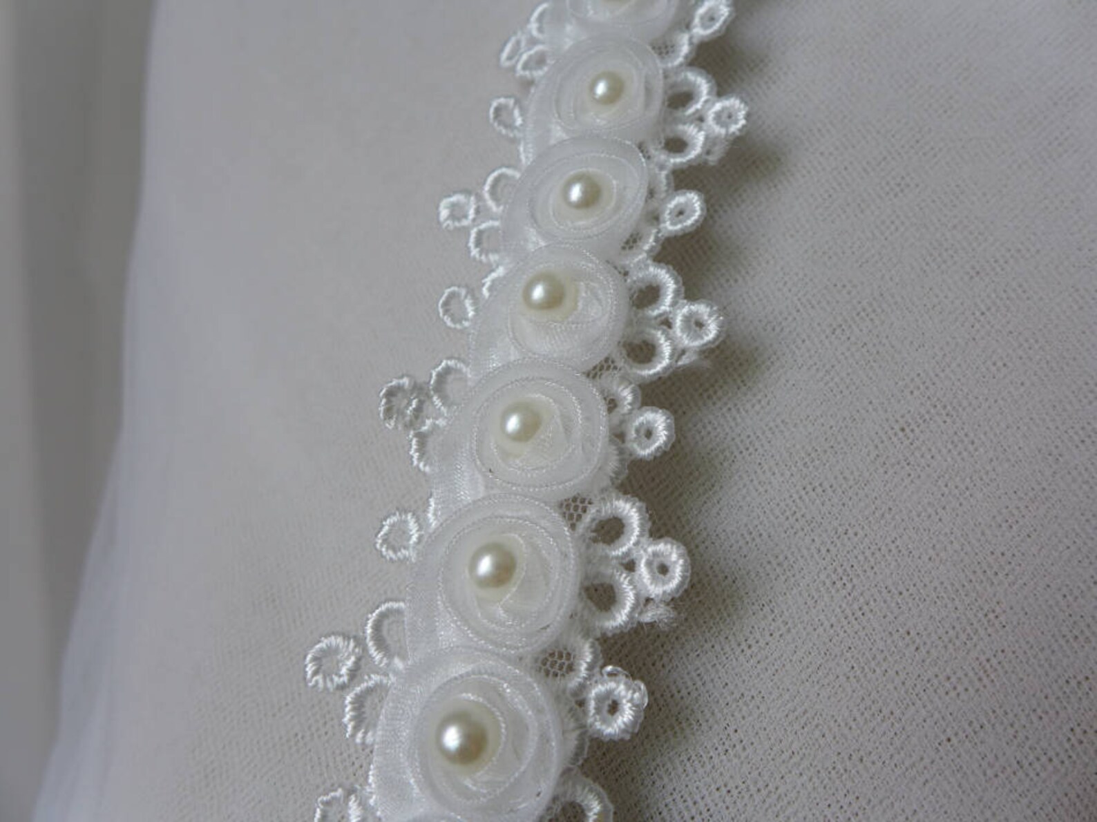 Hot New off White Beaded Lace Trim Rhinestone Pearl Trim - Etsy