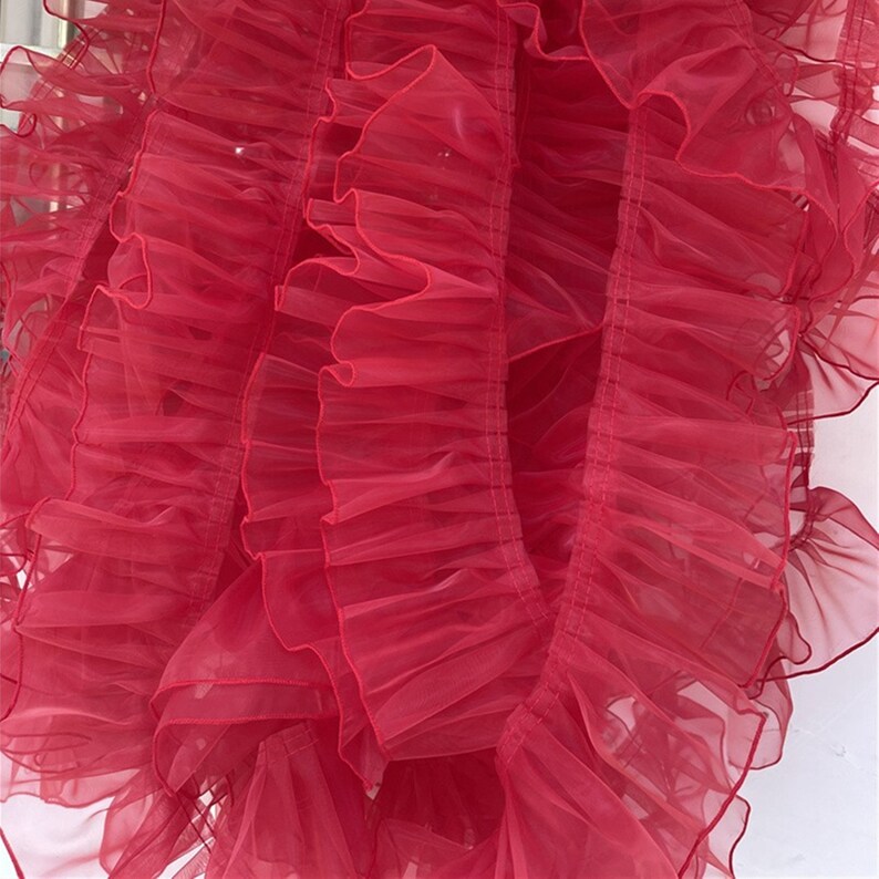 Single Ruffle Lace Trim Ruffle Organza Lace Trim Pleated | Etsy