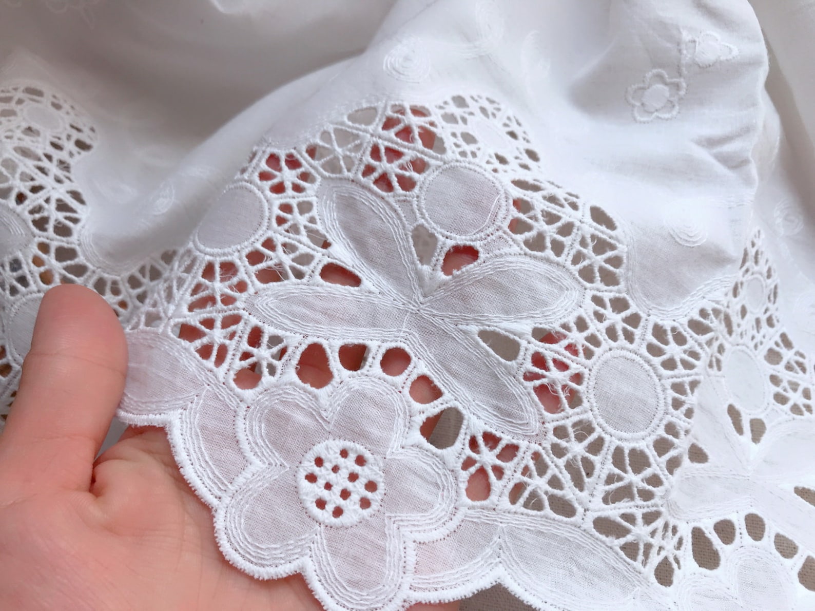Off White 13.7 Wide Cotton Lace Trim Wide Lace Trim - Etsy