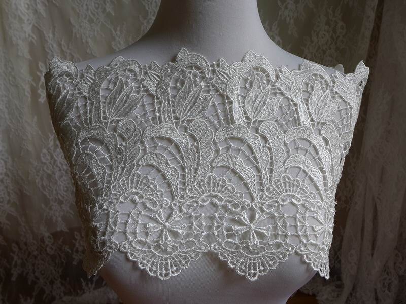Wide Venice Lace, Ivory Lace Fabric, Guipure Lace Trim, Bridal Jewelry ...