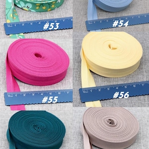 0.59"/1.5 Cm Wide Folded Bias Binding, Cotton Bias Tape Overlock Strip ...