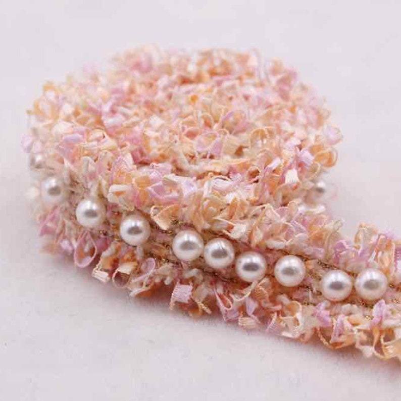 Colorful Beaded Lace Trim Beaded Ribbon Pearls Ribbon - Etsy