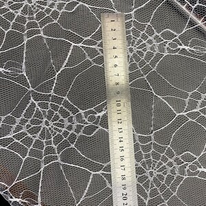 Black Spiderweb Embroidery Fabric, Halloween Spiderweb Fabric ...