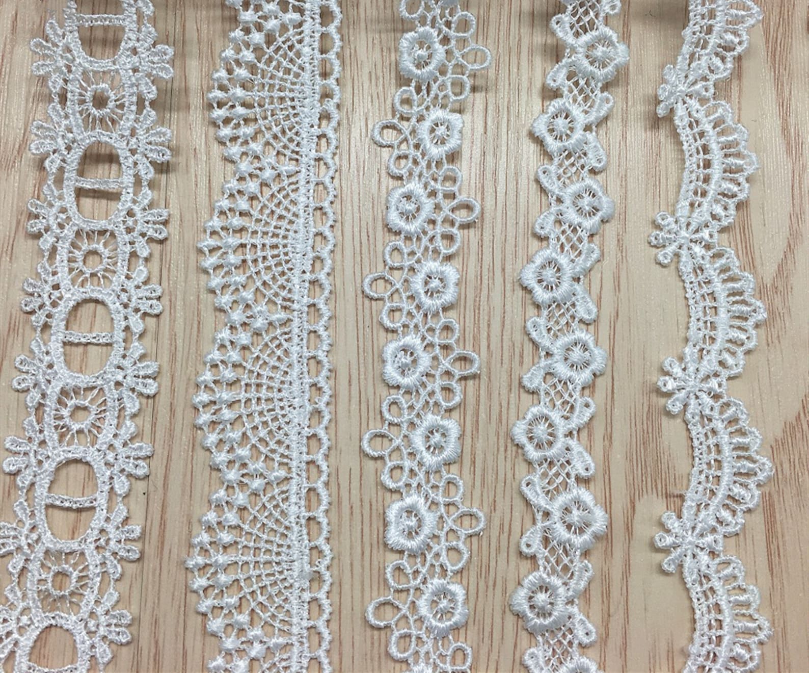 14 Yards Venice Lace Trim, Narrow Lace, Crochet Lace Trim, Scalloped ...