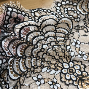 Two-tone Lace Trim, Chantilly Lace Trim, French Lace, Wedding Lace ...