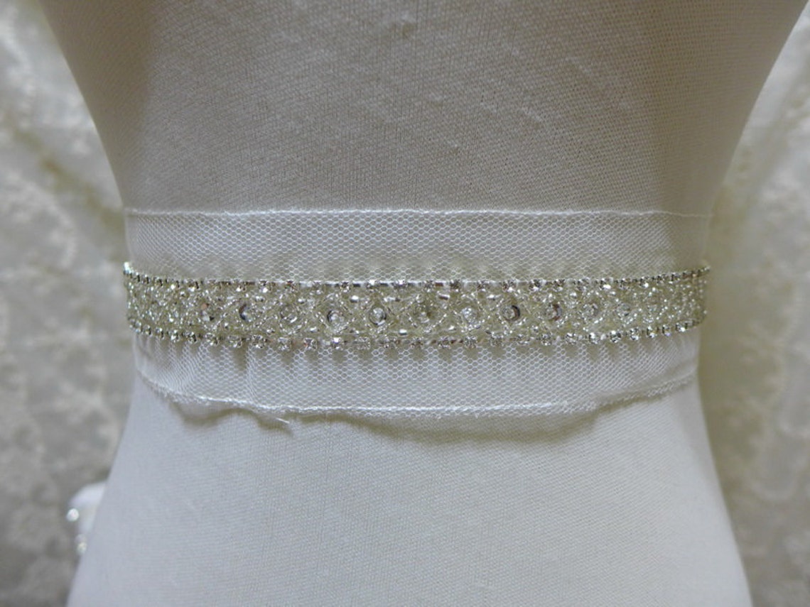 Shiny Rhinestone Beaded Trim for Weddings Bridal Belt - Etsy