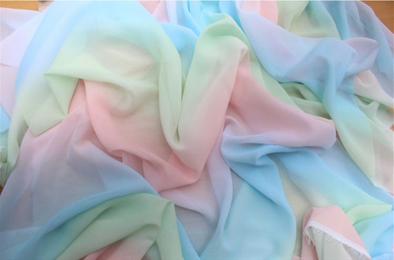 Soft Ombre Chiffon Fabric Multi tones Lace Fabric for Prom Gown Backdrop Summer Dress Haute Couture Party Dress by 1 Yard Etsy UK