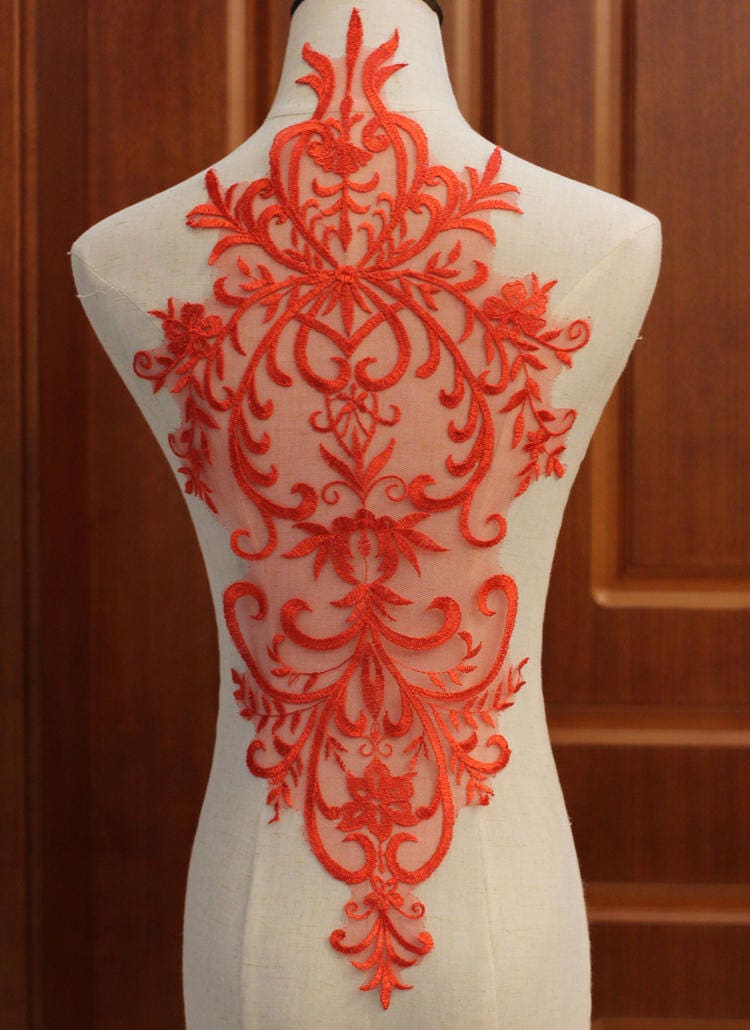 White Lace Applique Large Applique on Mesh for Jewellery | Etsy