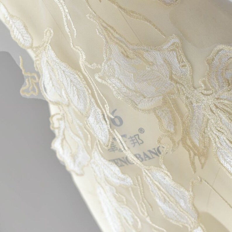 Luxury Gold Embroidered Lace Appliqueelegant Embroidered Mesh - Etsy