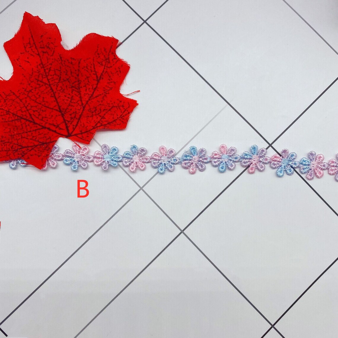 Floral Lace Trim Dreamy Colorful Lace Trim Rainbow Flowers | Etsy