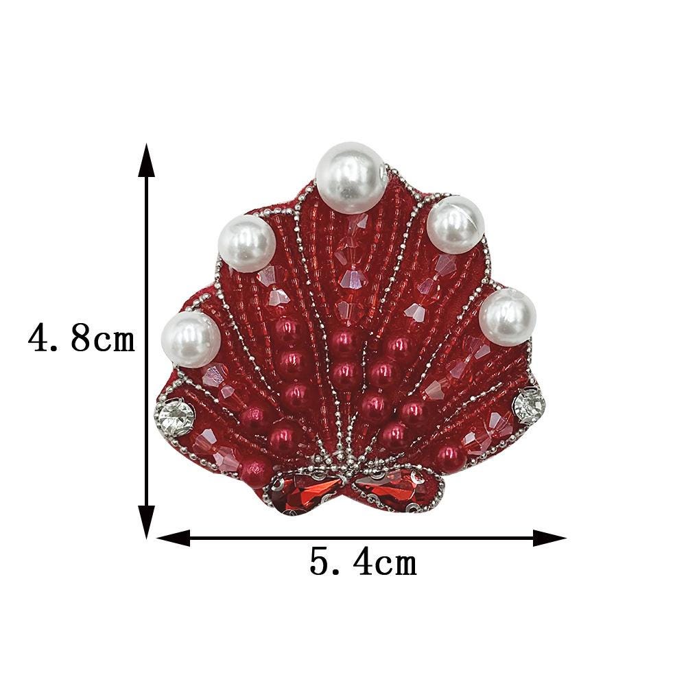 Colorful 3d Applique, Cute Sew-on Shell Pearl Beaded Patch for Party ...