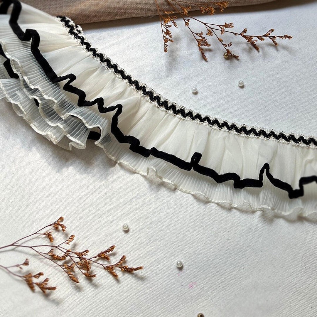 Cute Ruffled Lace Trim, 2 Layers Lace Trim for Dress, Costume Design ...