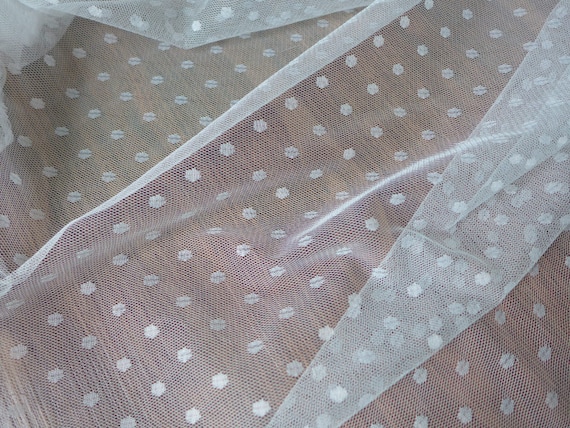 Dotted Fabric Polka Dot Print Tulle Mesh Lace Fabric Soft - Etsy