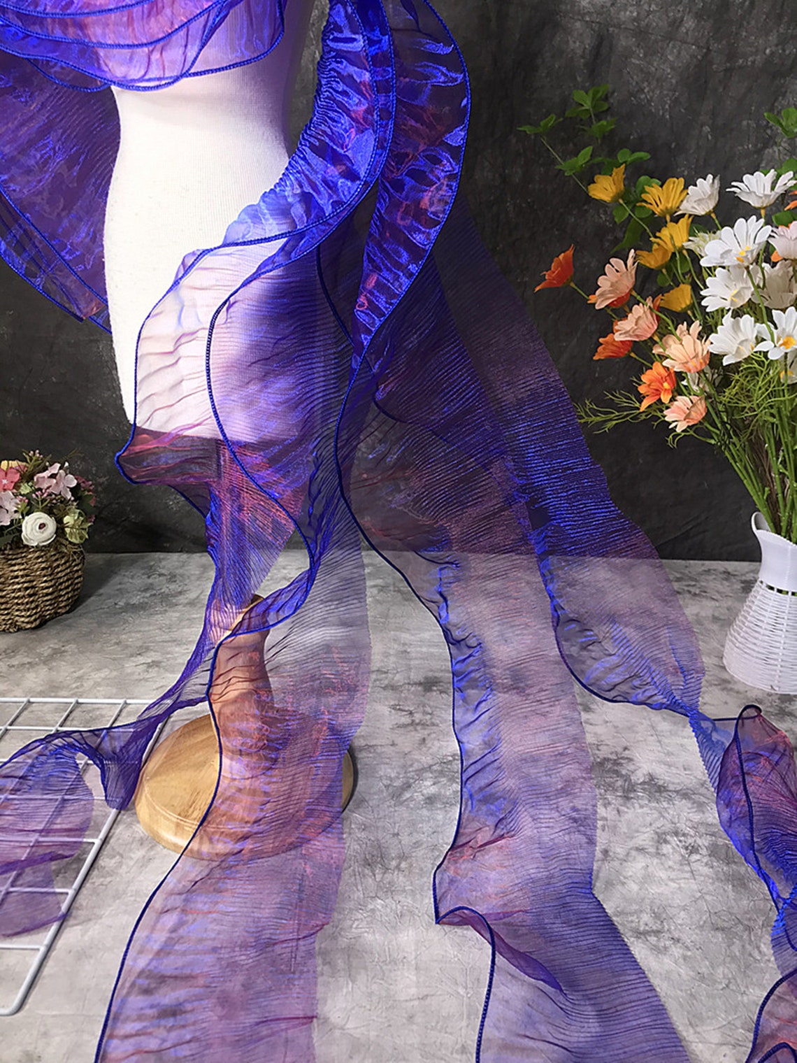 Romantic Organza Ruffled Lace Trim Wave Lace Trim Single | Etsy