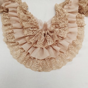 Premium Ruffle Lace Trim, 3 Layers Ruffled Lace, Ruffled Chiffon Lace ...