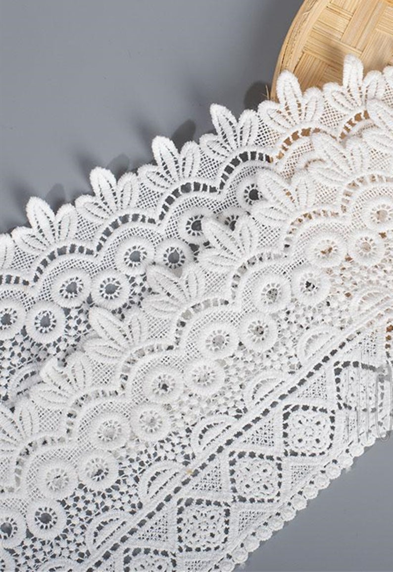 Cotton Lace Trim Embroidered Crochet Lace Vintage Lace Trim | Etsy