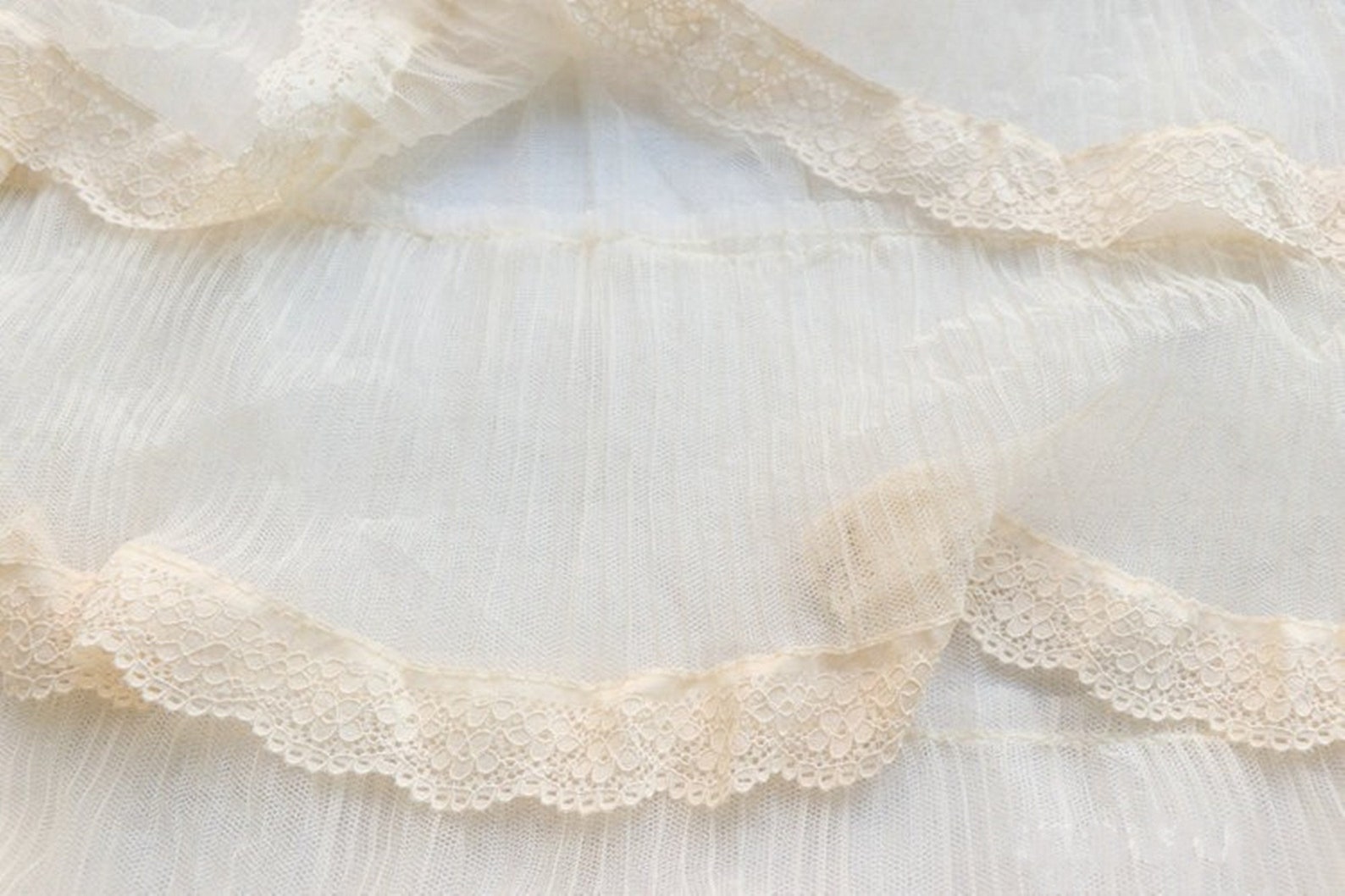 Beige /Black Ruffle Fabric ruffled tulle fabric pleated | Etsy