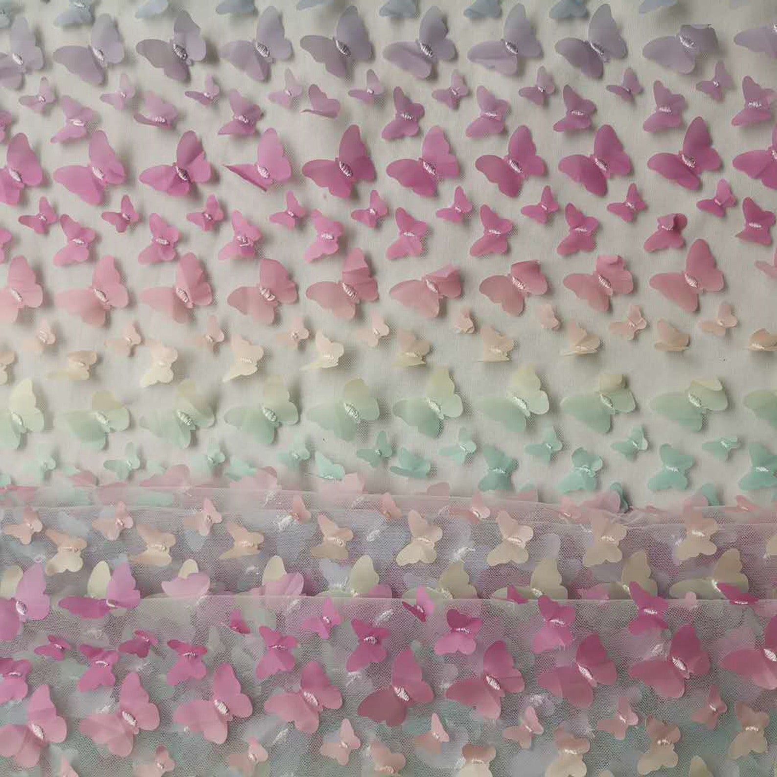 Colorful Butterfly Lace Fabric Dreamy 3D Butterfly Embroidery - Etsy