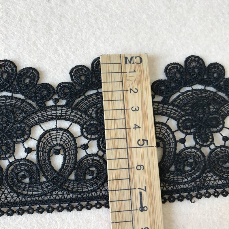 Black/white Scalloped Lace Trim Embroidered Lace Applique - Etsy