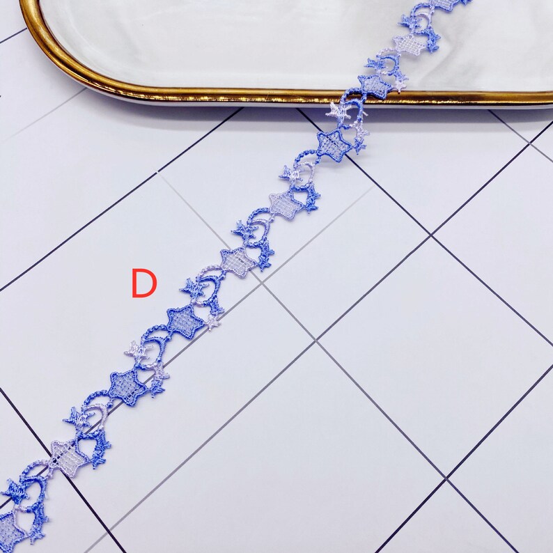 Star Lace Trim Rainbow Lace Trim Guipure Star Lace Star - Etsy