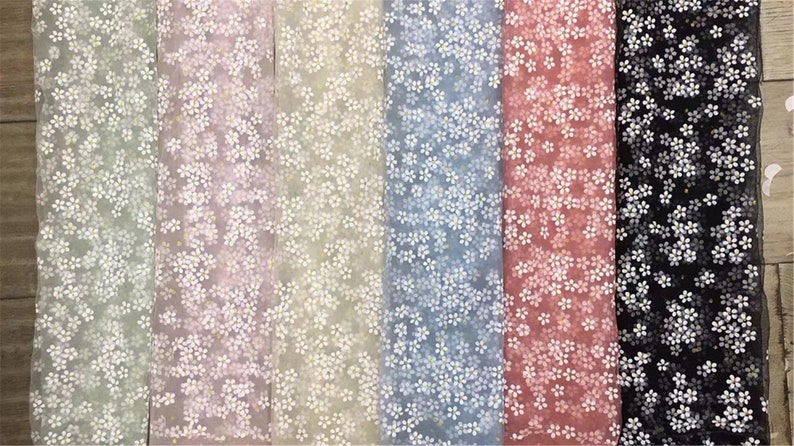 Floral Lace Fabric Printed Flowers Tulle Mesh Lace Fabric | Etsy