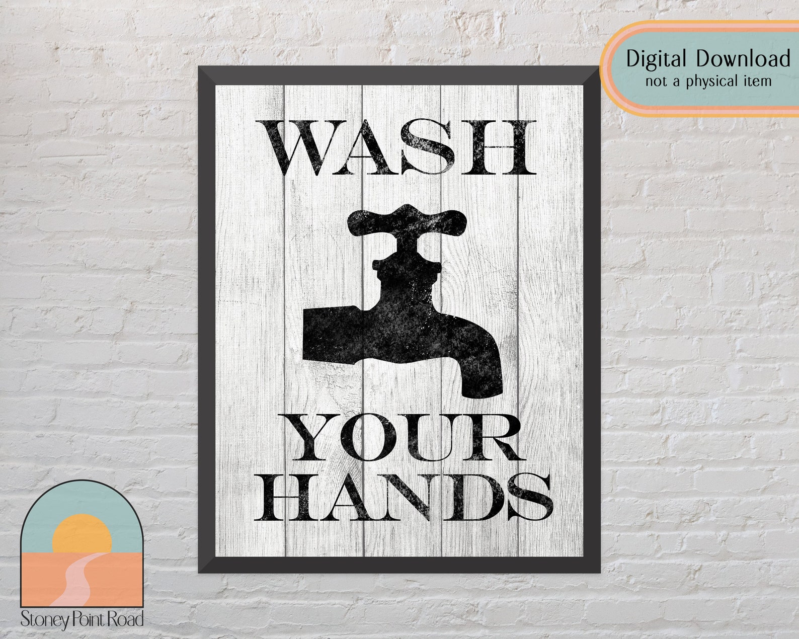 Wash Your Hands | Bathroom Wall Decor | Rustic Bathroom | Bathroom ...