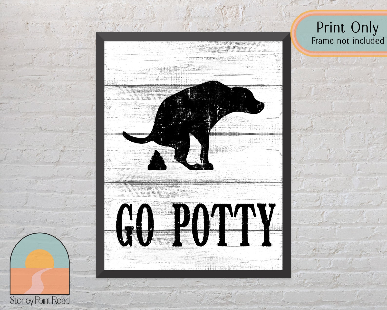 Go Potty | Bathroom Wall Decor | Rustic Bathroom | Funny Bathroom Signs ...