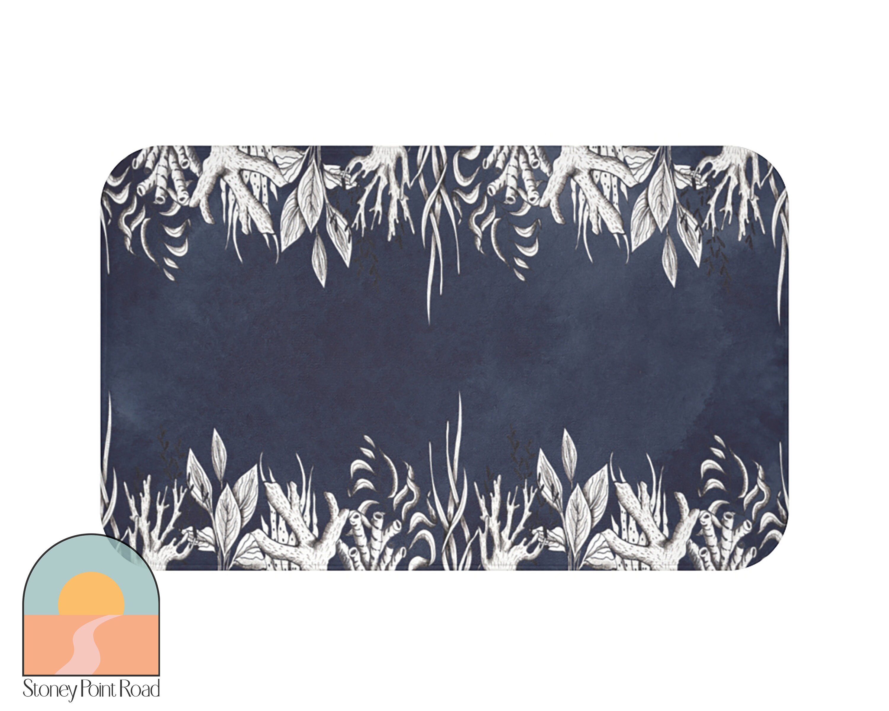 Sea Life Bath Mat | Bathroom Decor | Coastal Decor | Bathroom Rug ...