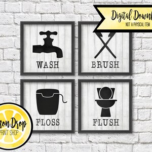 Bathroom wall decor farmhouse decor bathroom decor | Etsy